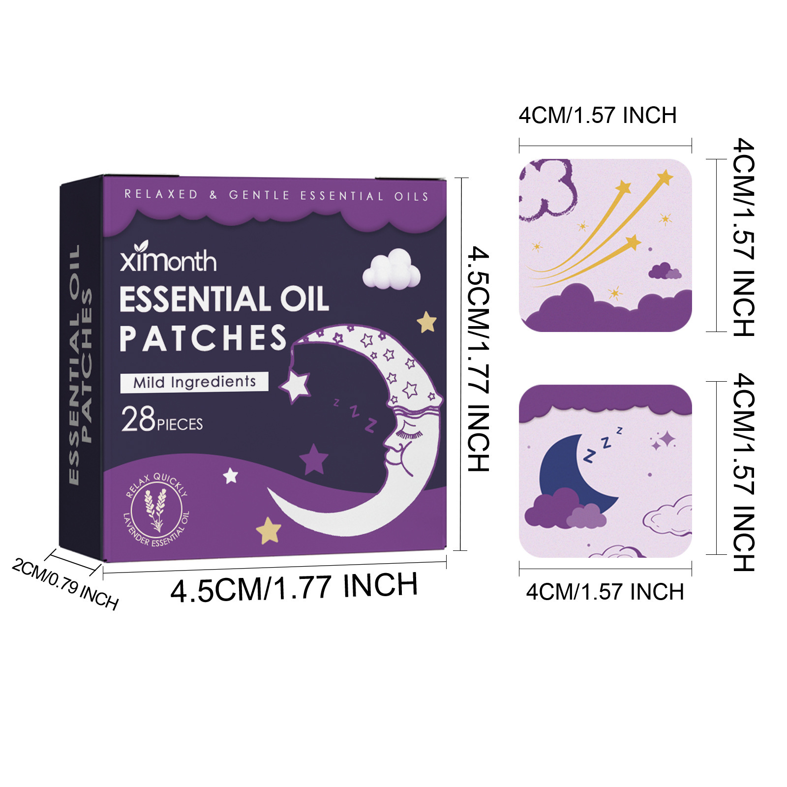 Ximonth精油晚安贴 帮助夜晚快速入眠缓解身体肌肉疲劳压力睡眠贴-阿里巴巴