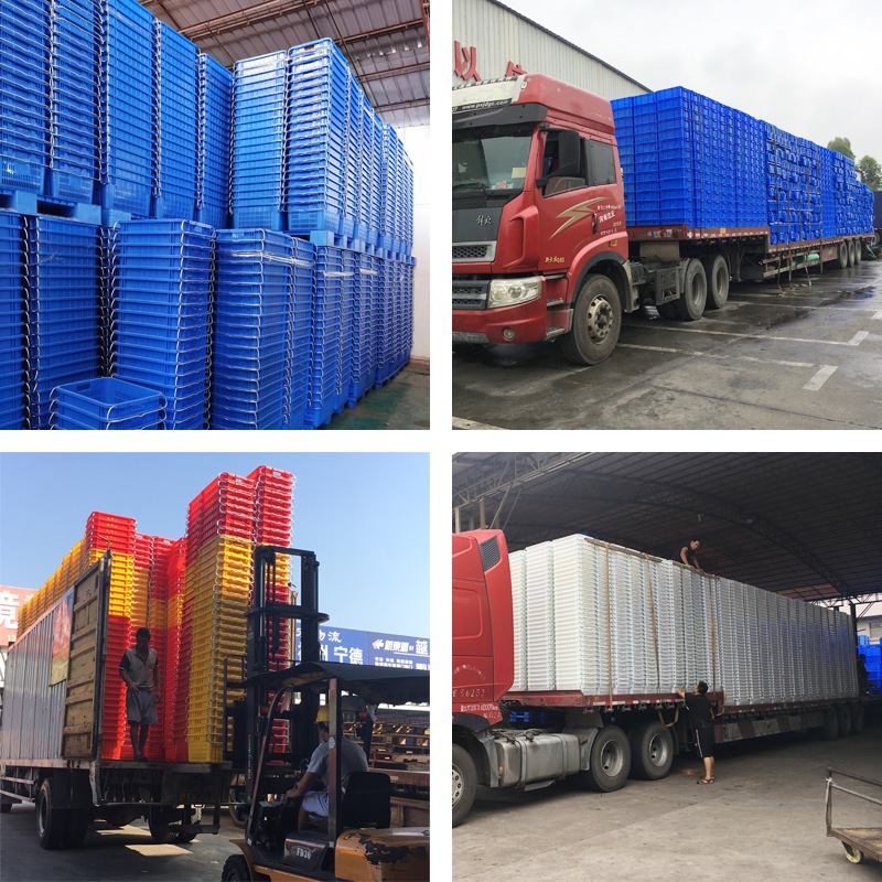 加厚欧标EU物流箱五金汽配收纳箱灰色蓝色塑料周转箱塑胶框-阿里巴巴