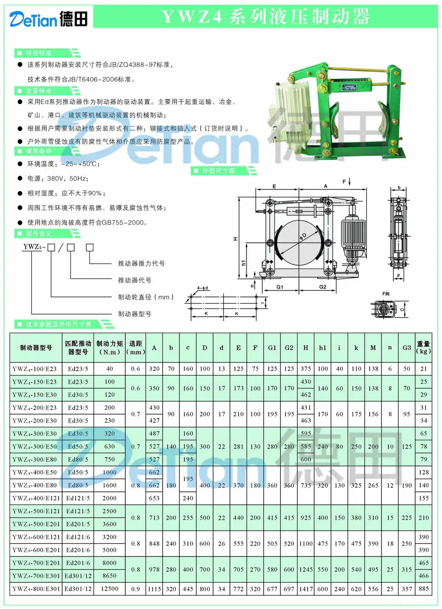 卷扬机抱闸刹车YWZ4-150/30,YWZ4-200/23液压制动器 特价-阿里巴巴