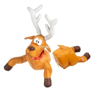 跨境 Crashing Santa&Reindeer Animated 圣诞老人与驯鹿砸碎窗户-阿里巴巴