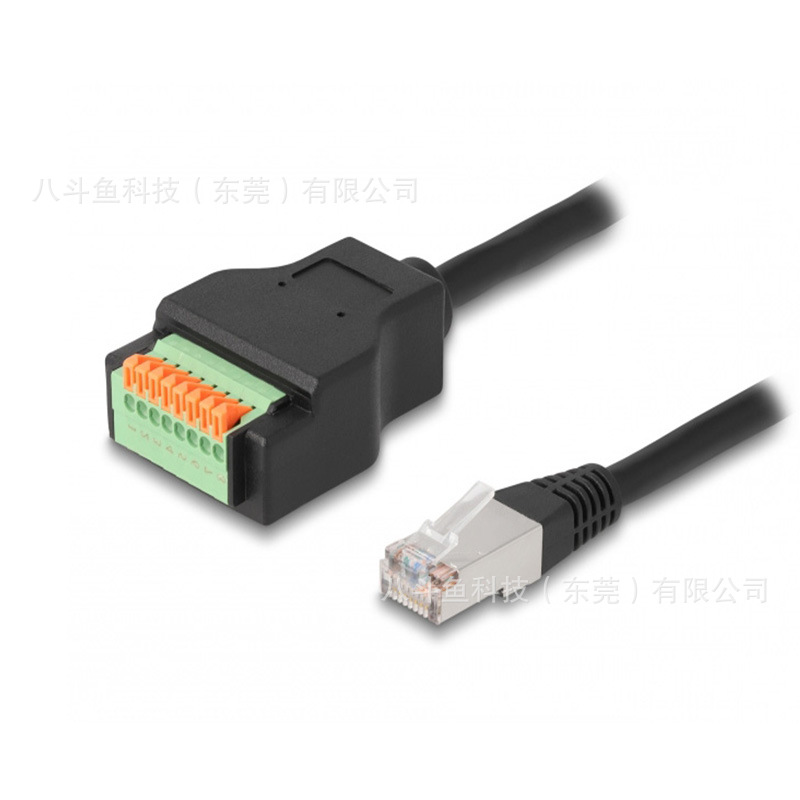 RJ45水晶头转8位端子RJ45公头母头RJ45带线转接头 网线插座转端子-阿里巴巴