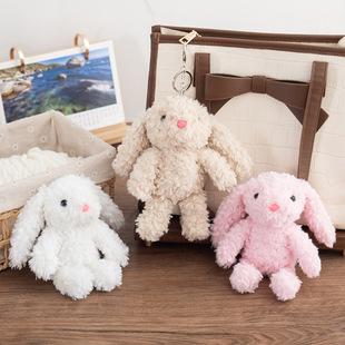 卡通可爱毛绒小动物挂件钥匙扣汽车钥匙链兔钥匙扣布娃娃挂件兔子-阿里巴巴