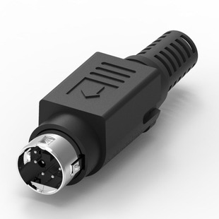 电源连接器 DIN 6P组装型公插头 免焊接 6P DIN组装式-阿里巴巴