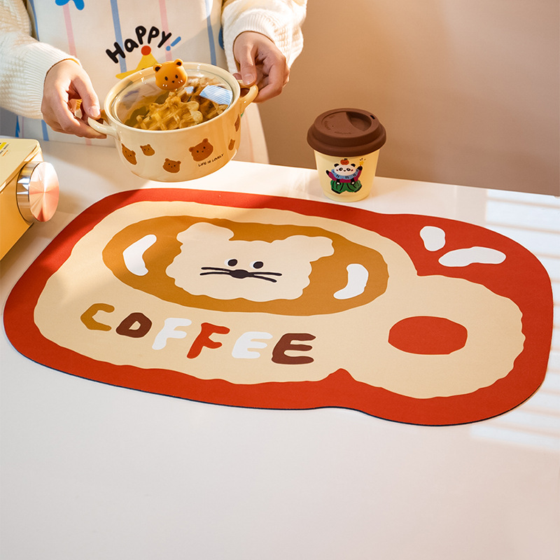 New kitchen table draining mat diatom mud absorbent dining table set ...