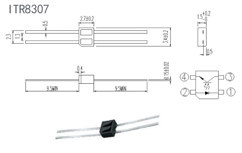 台湾亿光镜面反射式光电开关ITR8307-S17-TR8贴片光电开关-阿里巴巴