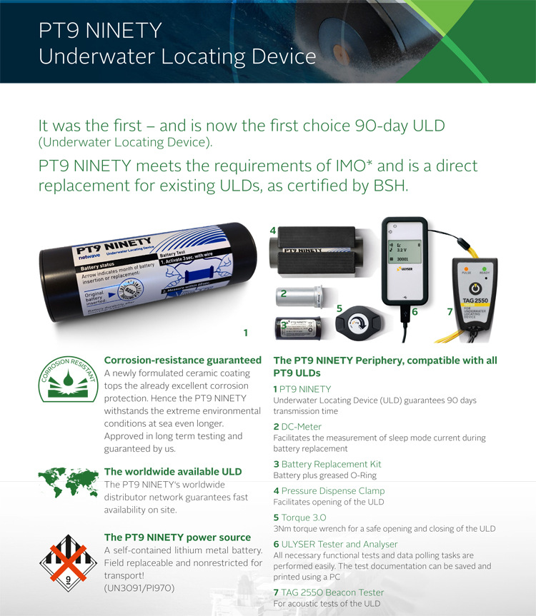 NetWave信标PT9 C-PROOF电池PT9 NINETY90天船舶用水下定位BEACON-阿里巴巴