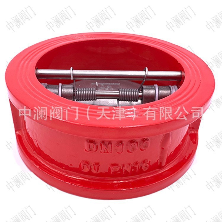 蝶式止回阀DH77X-10/16Q 常温常压对夹 现货 国标逆止阀 球墨铸铁-阿里巴巴