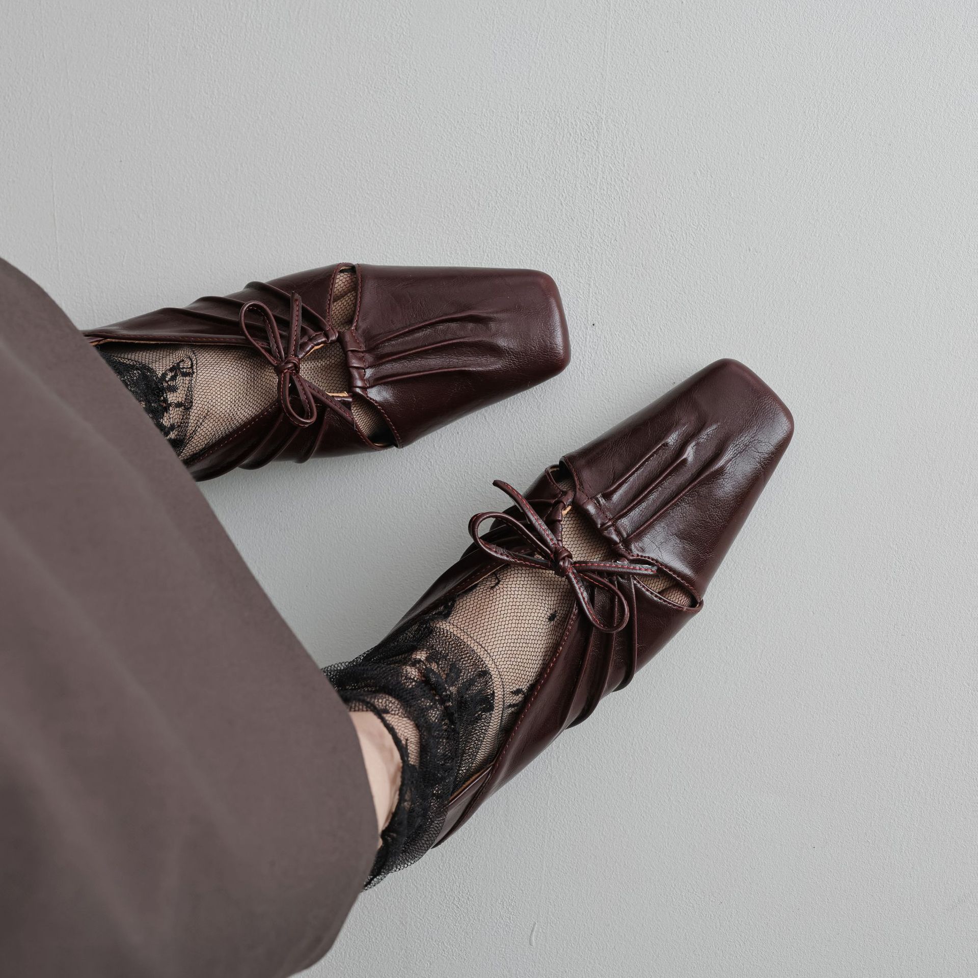 CHIKO Ginebra Square Toe Block Heels Pumps Shoes