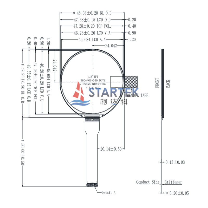 1.8寸ST77916 MCU+SPI+QSPI接口 IPS高亮圆形彩色工控液晶屏-阿里巴巴