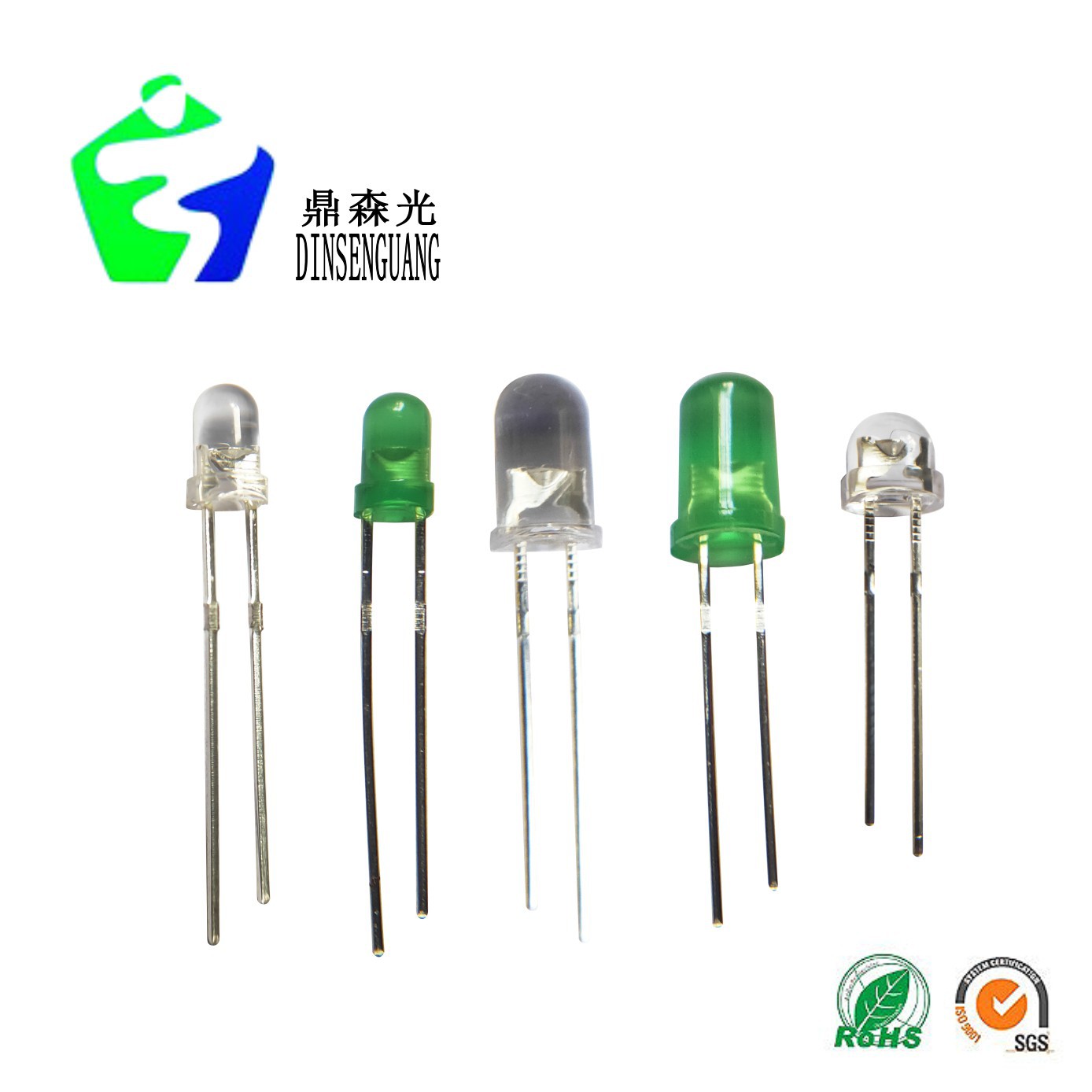 F5、F3 白发绿灯 绿发绿灯 5MM、3MM LED 绿光插件式发光二极管-阿里巴巴