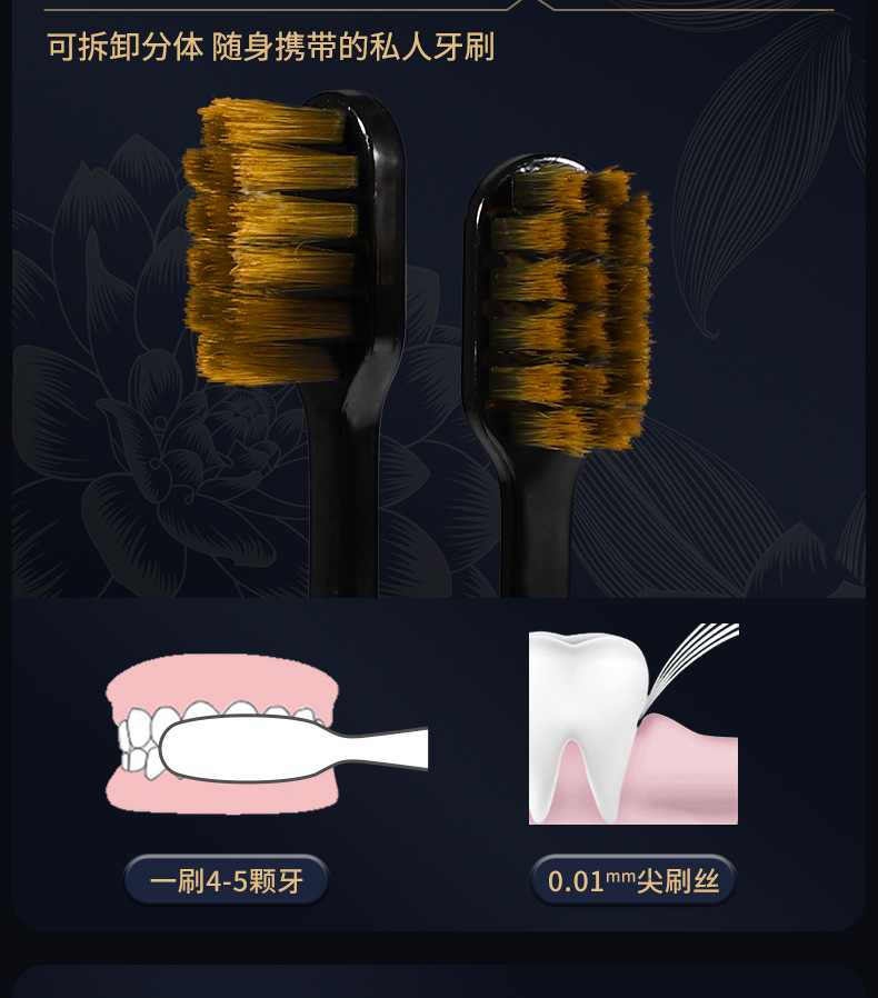 LR【3支卡板装】便携式创意口红管旅行牙刷成人软毛家用小头牙刷-阿里巴巴