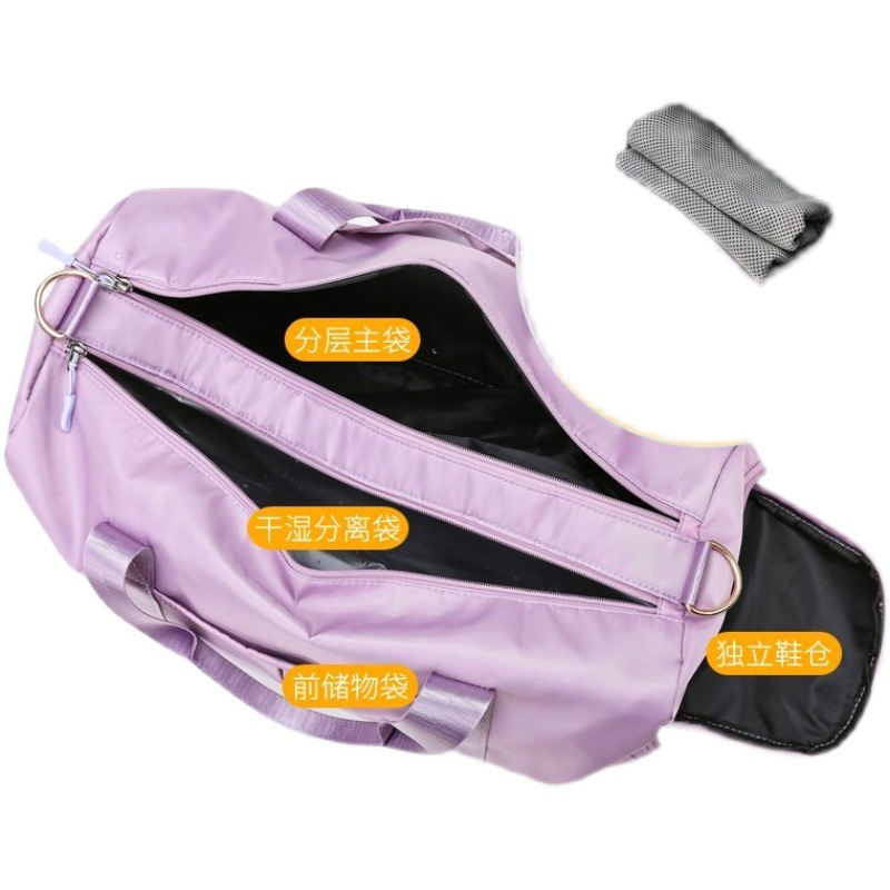 干湿分离健身包外贸新款糖果色大容量时尚瑜伽运动手提单肩包-阿里巴巴