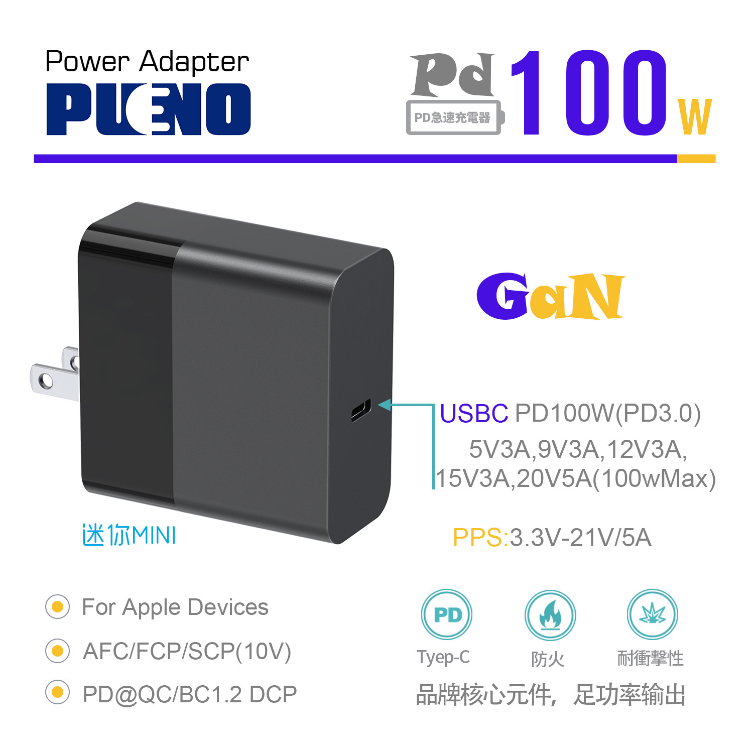 pd100w单口氮化镓typec大功率储能数码智能电焊笔小体积快充电器-阿里巴巴