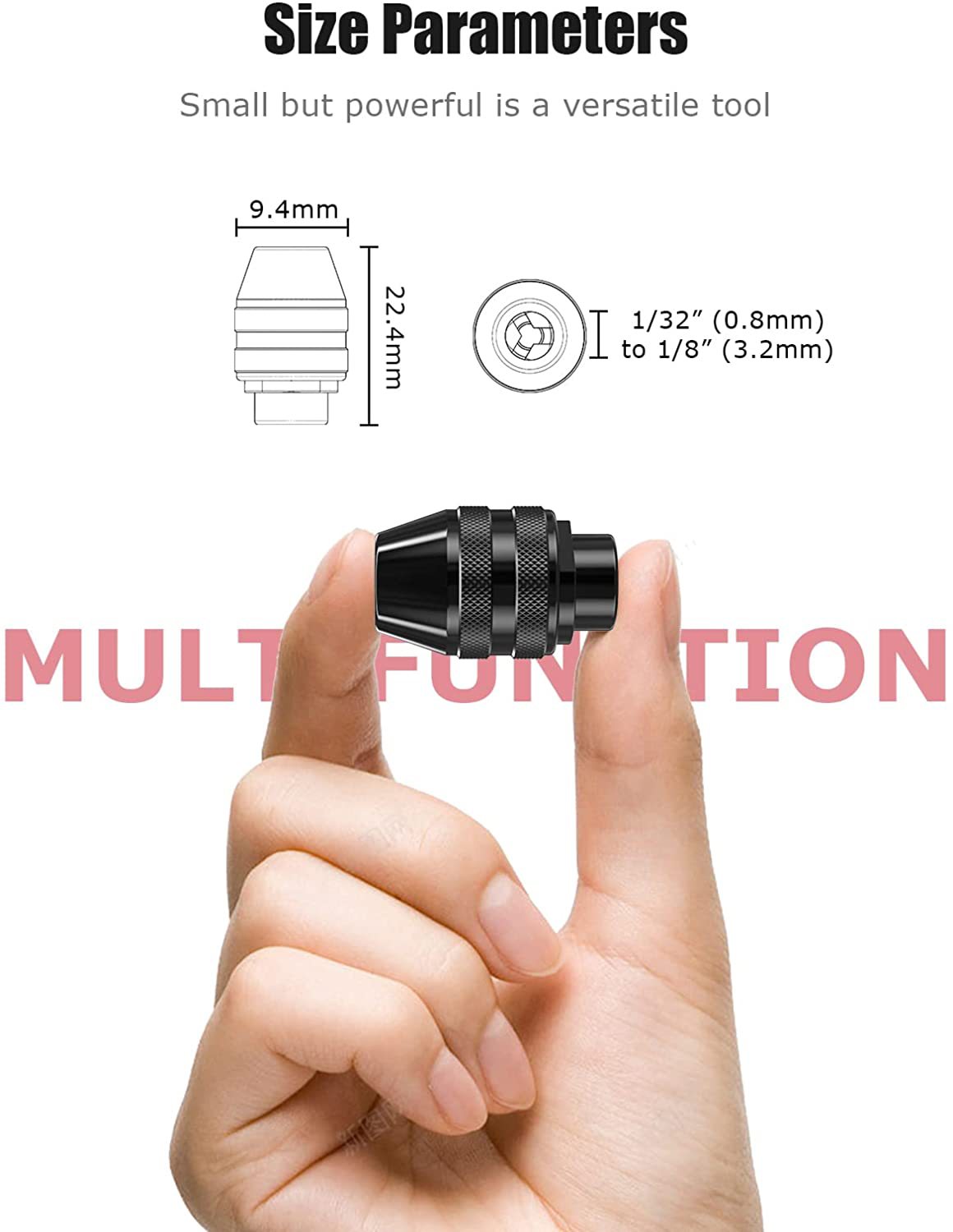 M8银色螺帽+铜夹头（4.3mm柄径）+英制4486夹头-阿里巴巴