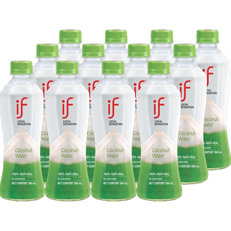 泰国进口if椰子水350ml*24瓶网红纯椰子汁NFC果汁无添加电解质水-阿里巴巴