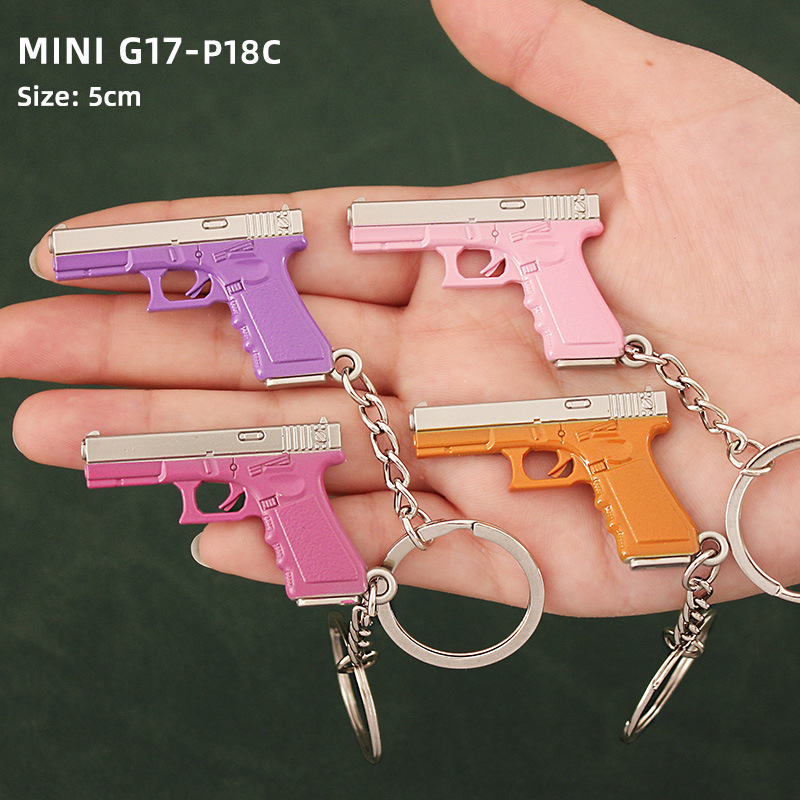 迷你P18C挂件 GLOCK金属模型玩具G17格洛克钥匙扣5cm-阿里巴巴