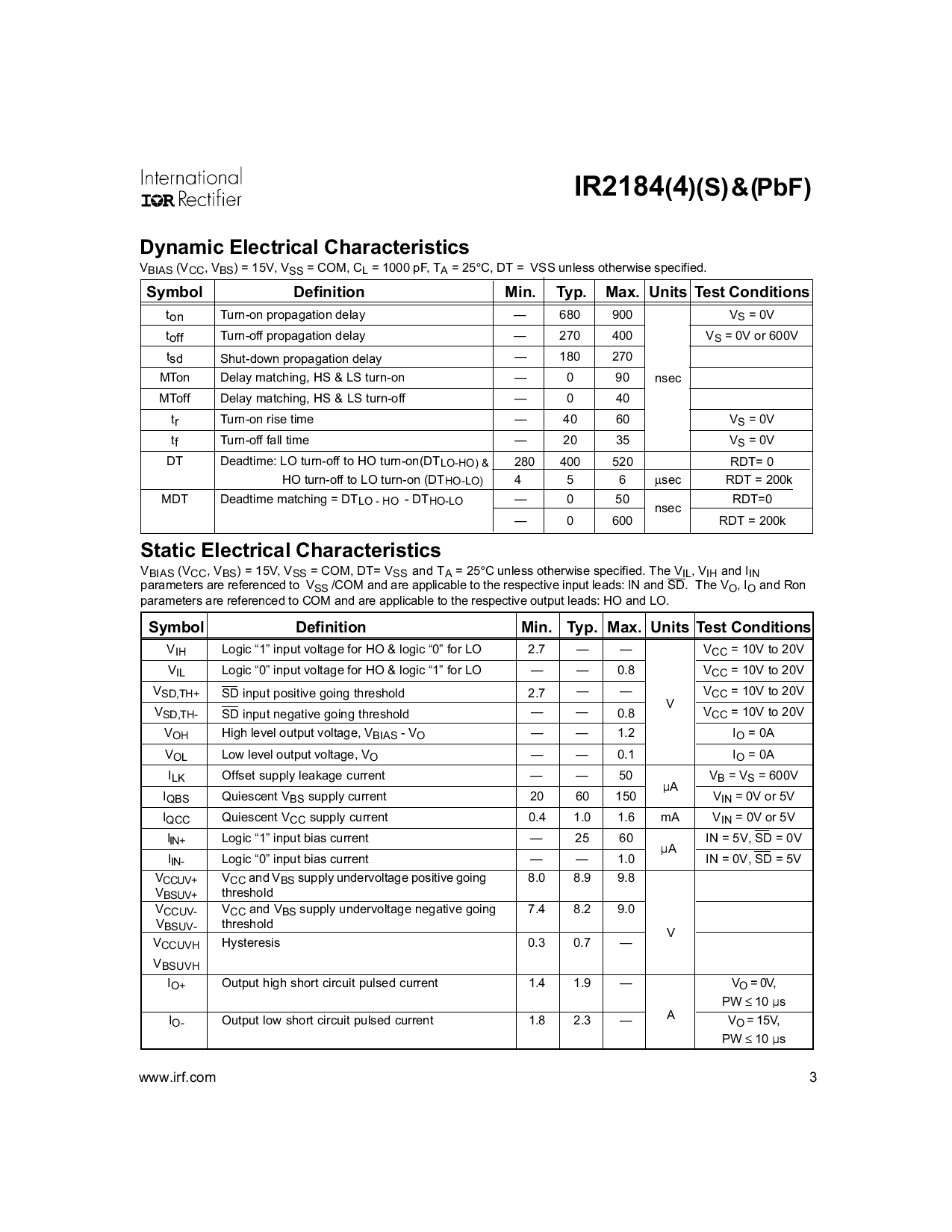 INF英飞 IR2184PBF DIP-8 IR2184 栅极驱动芯片 600V半桥式驱动器-阿里巴巴