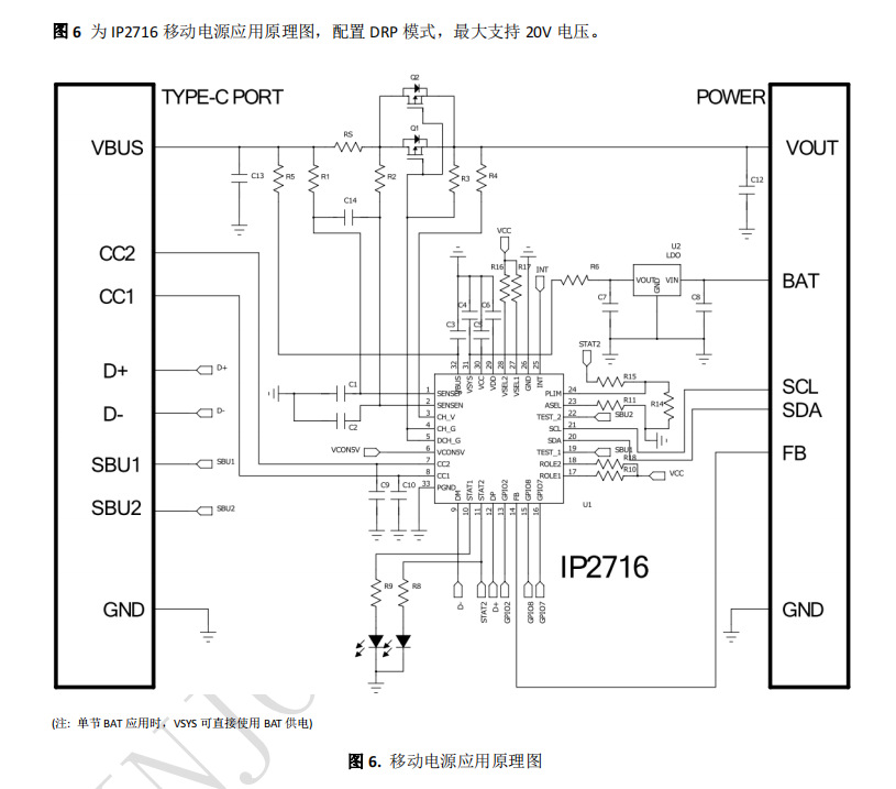 IP2716 电源管理芯片 PD全协议快充识别充电芯片 支持PD/QC/闪充-阿里巴巴