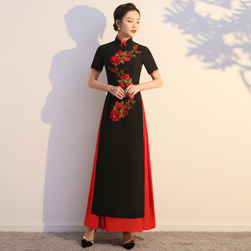 Women Chinese dress Oriental Retro Qipao Cheongsam model show miss ...