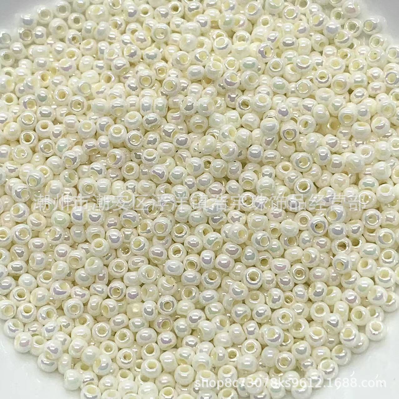 高优2mm3mm实色幻彩珠光玻璃米珠 散珠串珠DIY项链手链发簪饰品-阿里巴巴