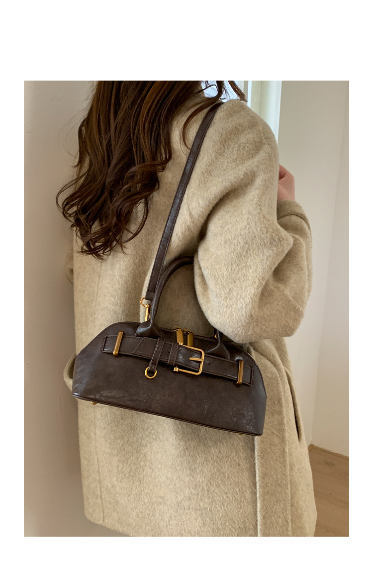 跨境高级感复古手提贝壳包包女2025新款冬季百搭斜挎包时尚单肩包-阿里巴巴