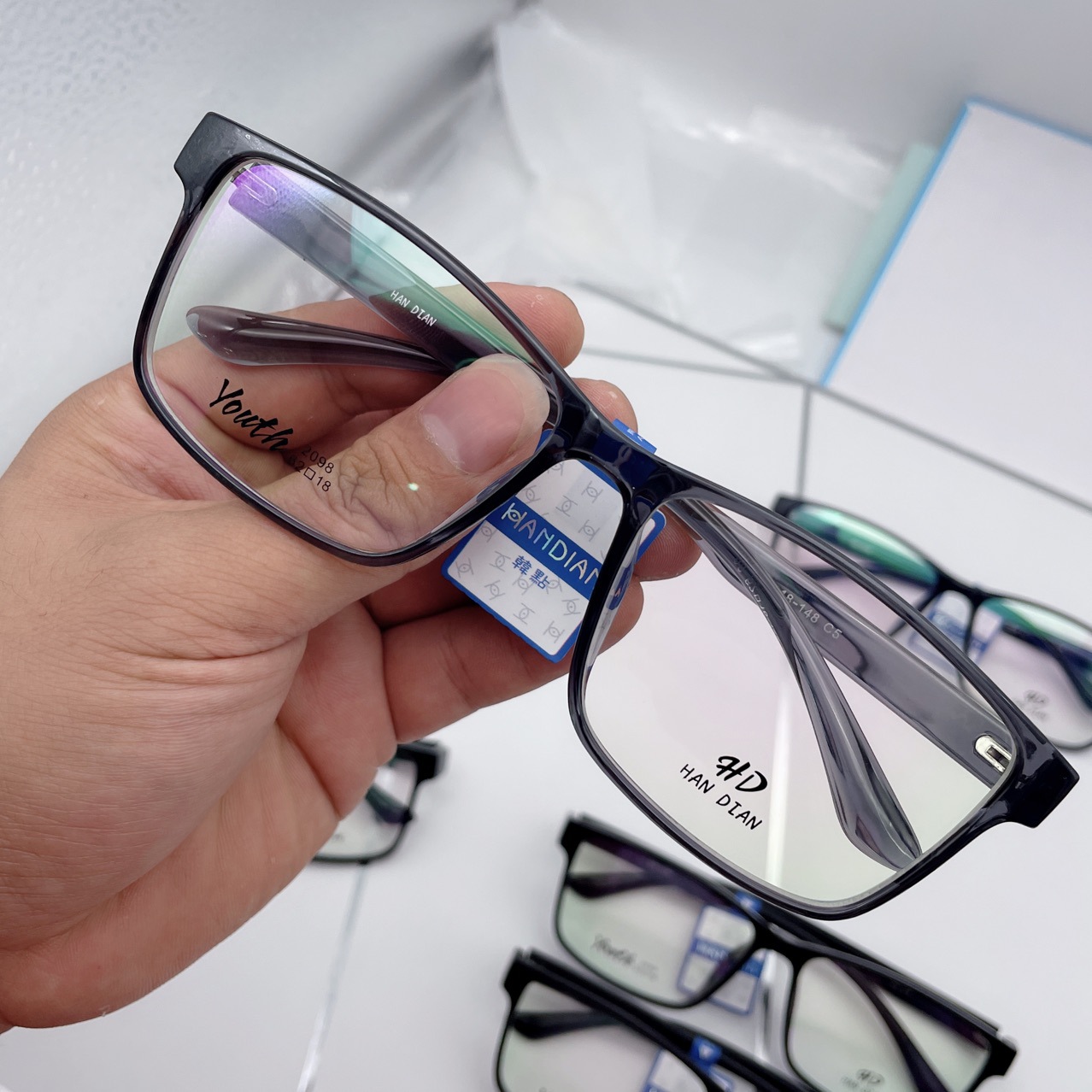 tr90超大新款男士大脸半框方形眼镜框金属超宽超大胖子近视眼镜架-阿里巴巴