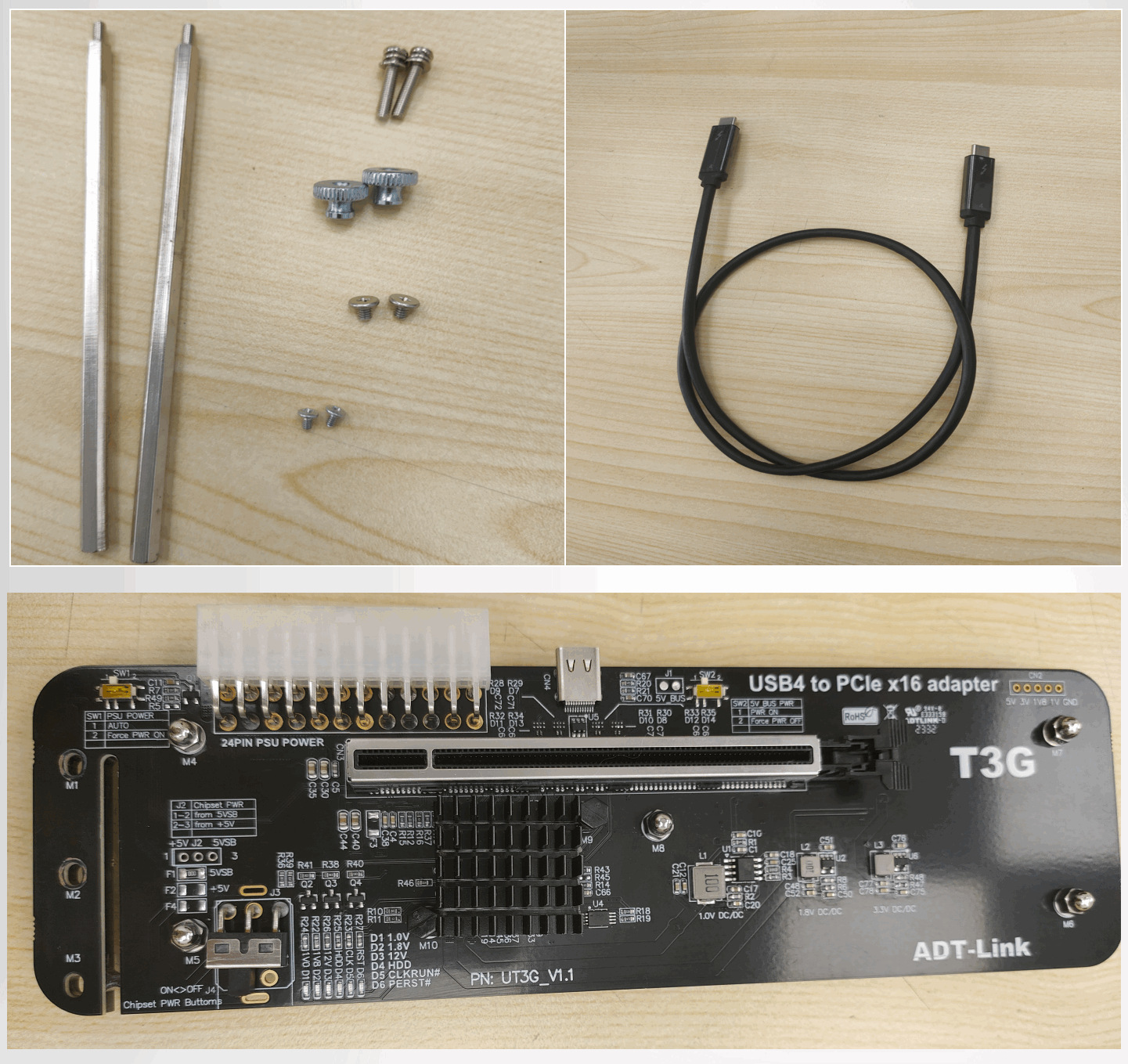 ADT UT3G笔记本显卡外接外置转USB4 PCIe4.0x4扩展坞兼容雷电3-阿里巴巴