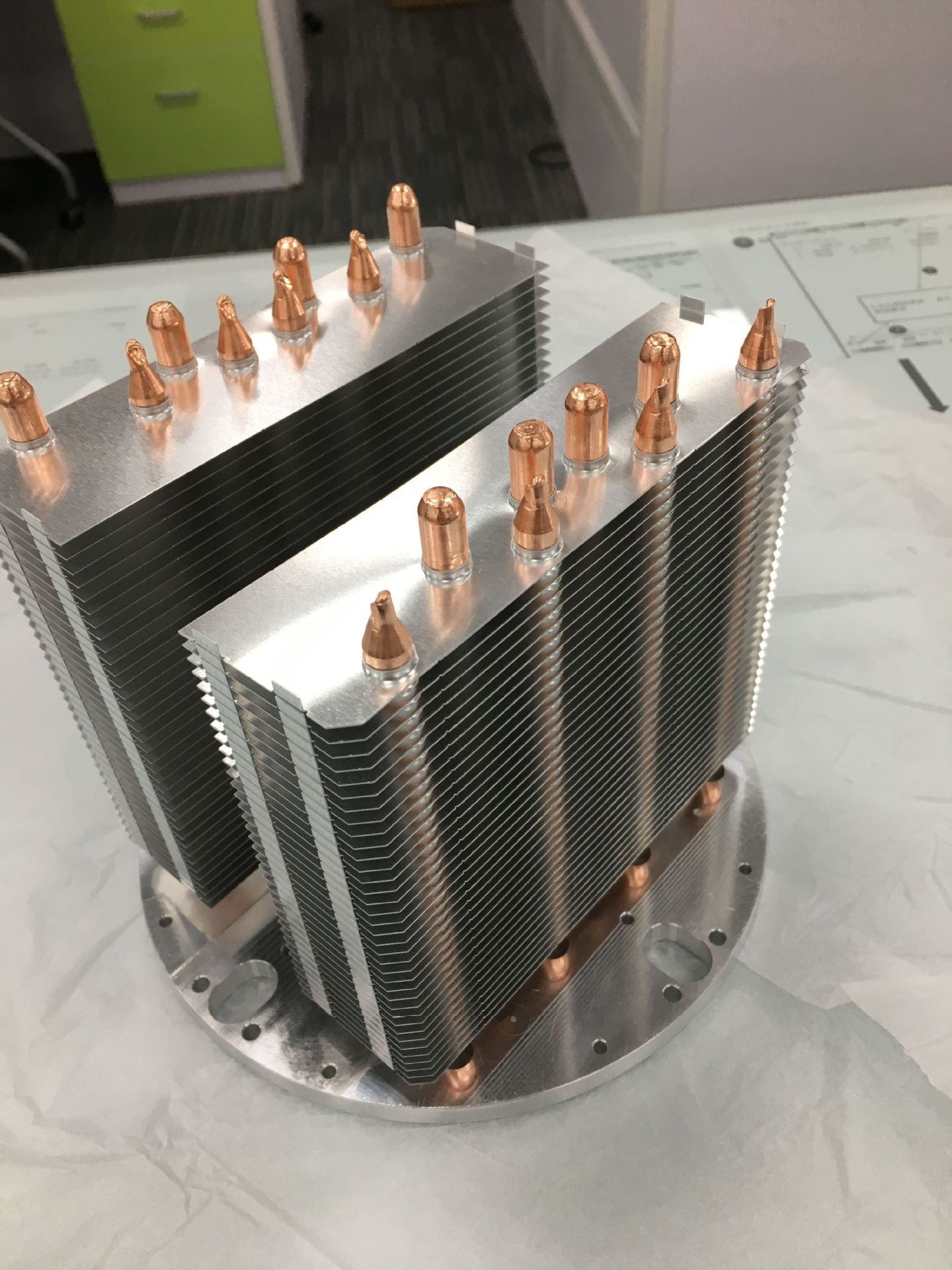 300W LED舞台灯高功率散热器 双塔翅片热管散热模组-阿里巴巴