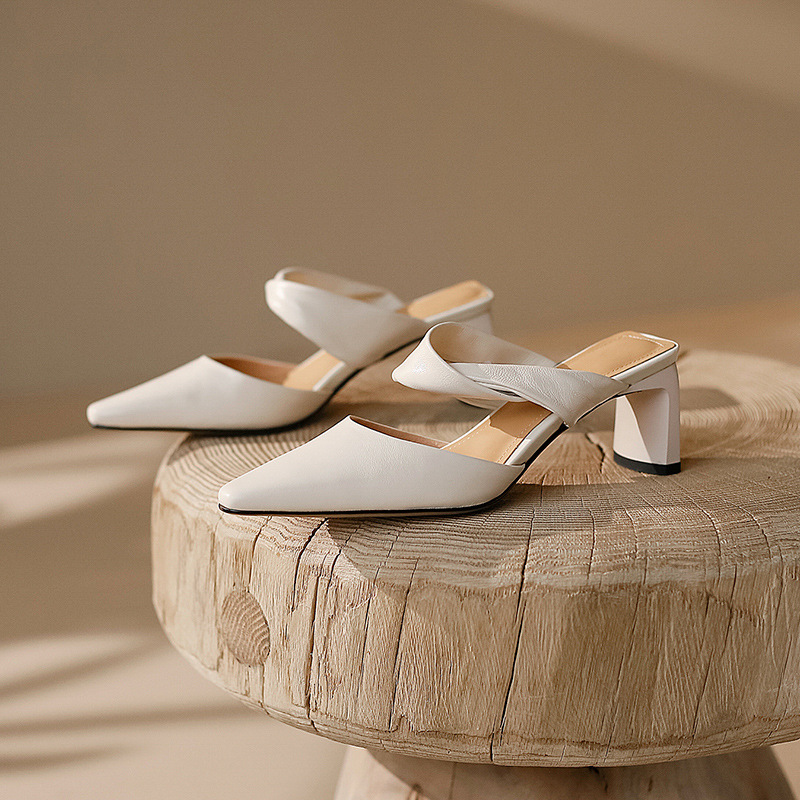 CHIKO Astrid Square Toe Chunky Heels Clogs/Mules Shoes