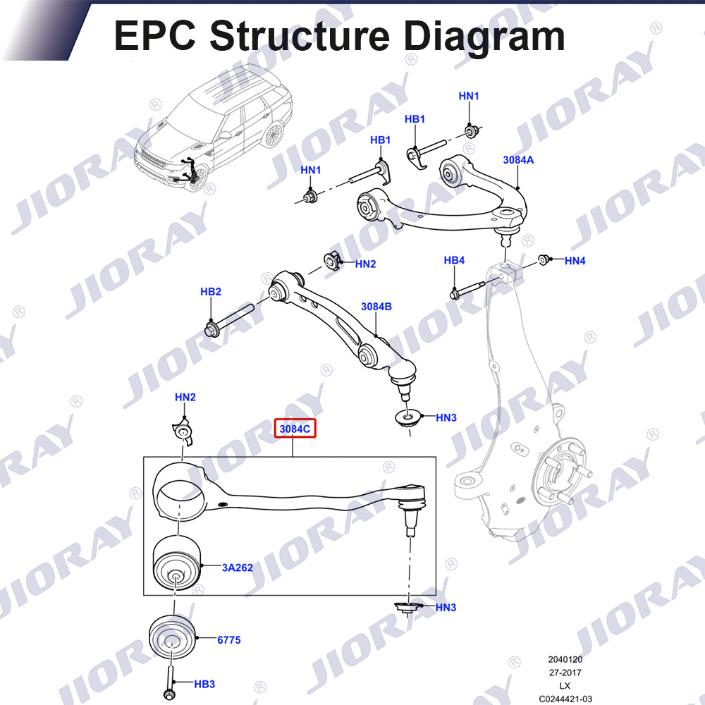 适用于路虎揽胜四代L405 下弯臂 LR034220 / LR034219-阿里巴巴