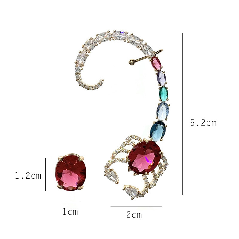 欧美夸张耳环个性复古不对称暗黑嘻哈街拍彩色蝎子耳骨夹银针耳饰-阿里巴巴