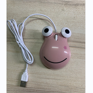大眼粉色青蛙鼠标，有线动物鼠标，超萌可爱鼠标，个性鼠标，礼品-阿里巴巴