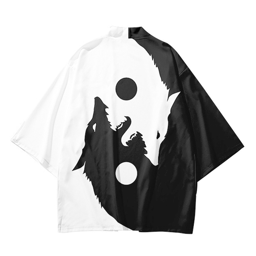 Vintage Crane Cloak Digital Color Printing Cardigan - CJdropshipping