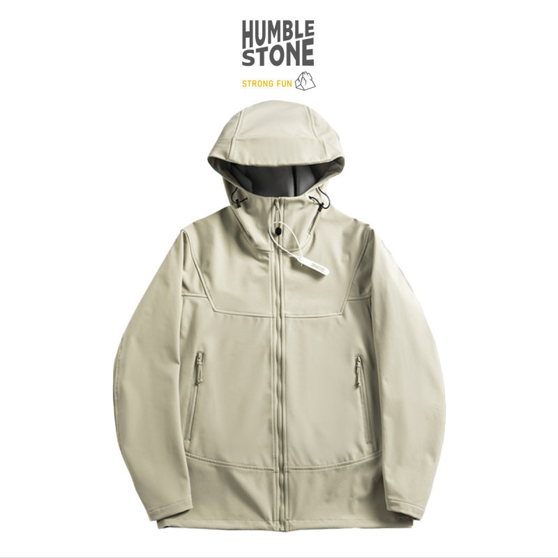 清仓HUMBLE STONE悍石 户外三防软壳 连帽冲锋衣情侣夹克HS-24188-阿里巴巴