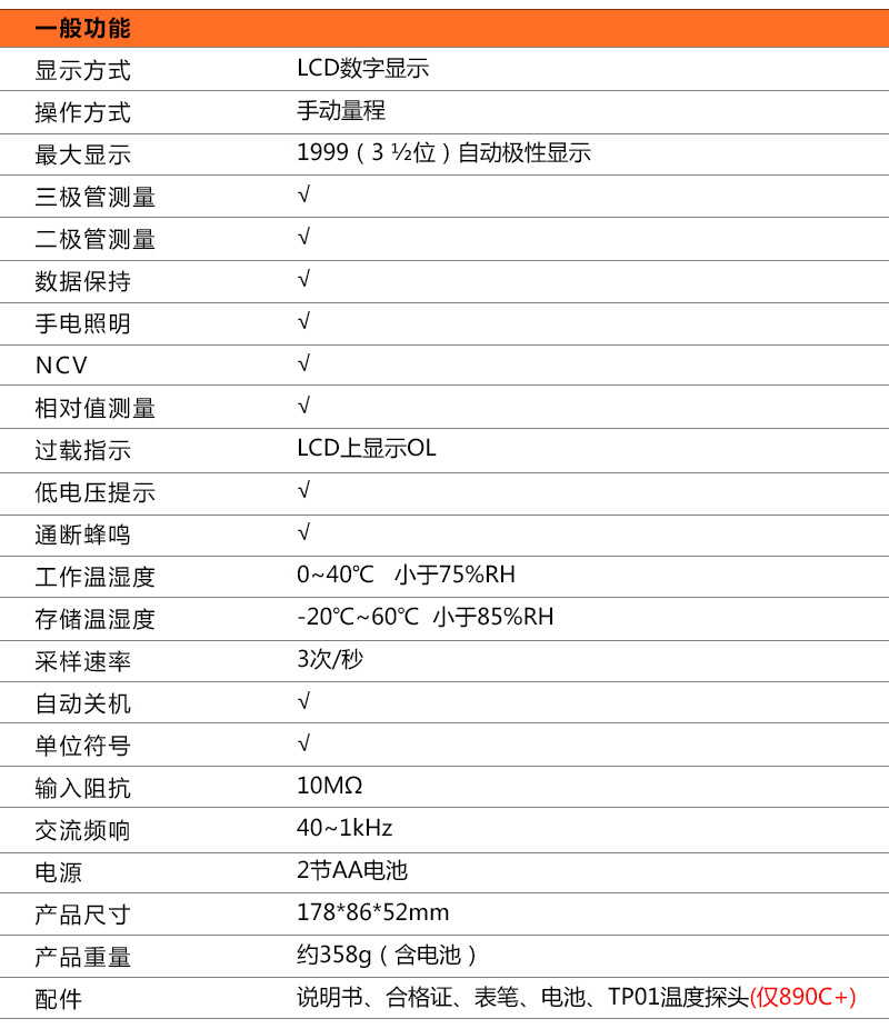 数字万用表胜利VC9801A+电工维修用万能表VC890D智能防烧万用表-阿里巴巴