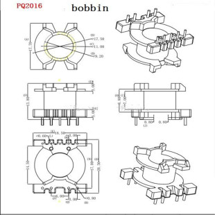 PQ20变压器骨架PQ20电木骨架PQ2016立式骨架BOBBIN 4+5高频-阿里巴巴