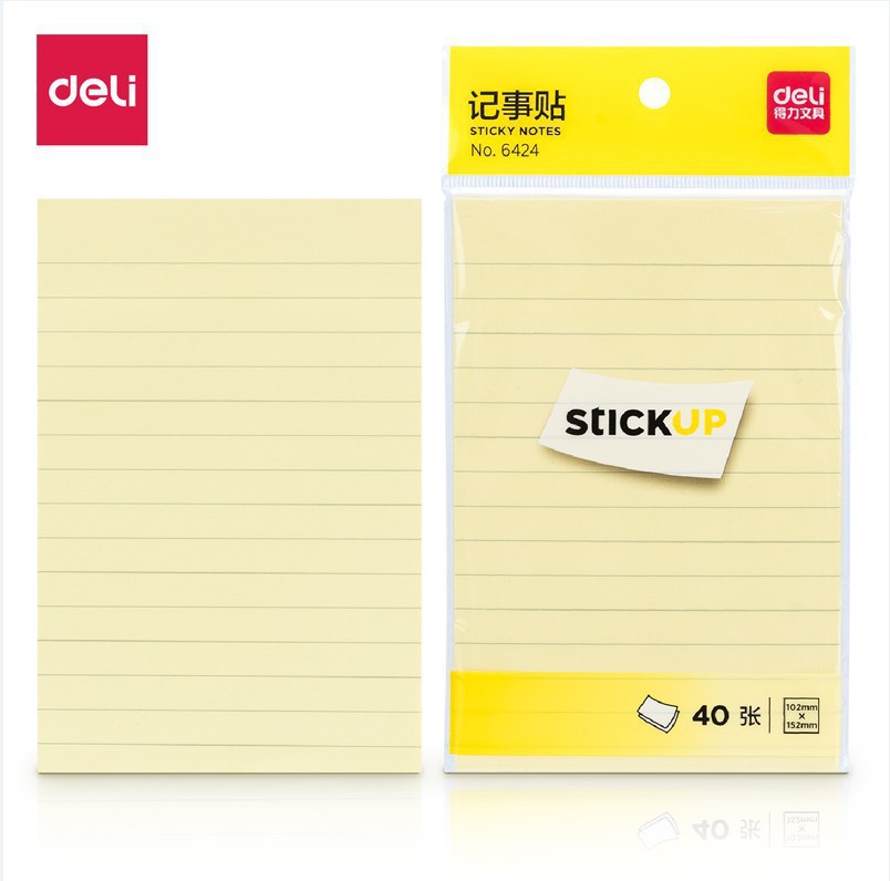 Deli 6424 student horizontal note book can be pasted note paper Post-It ...