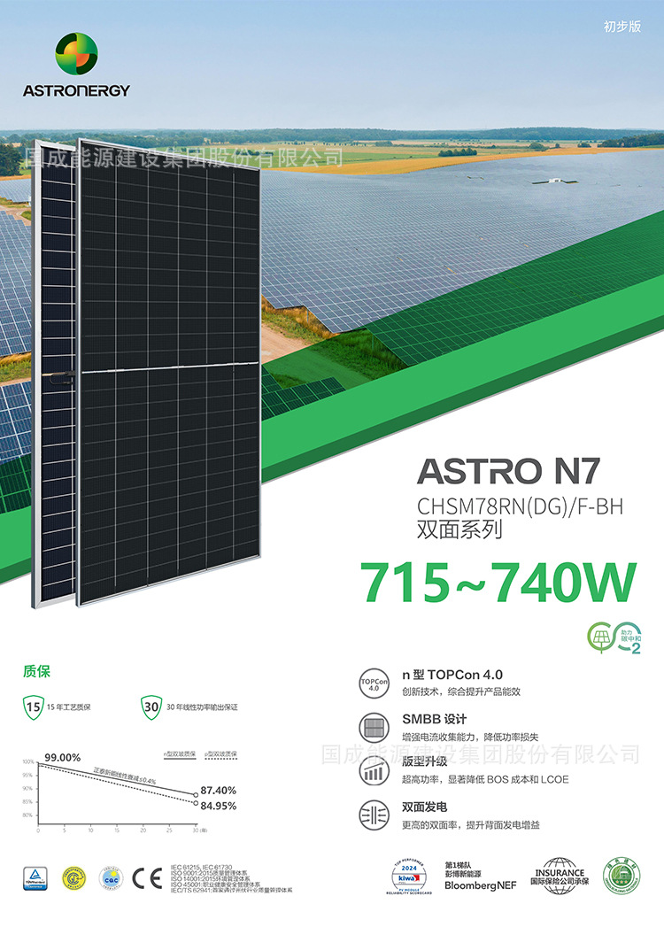 正泰光伏板ASTRONERGY solar panel双玻715/720/725/730/735/740W-阿里巴巴