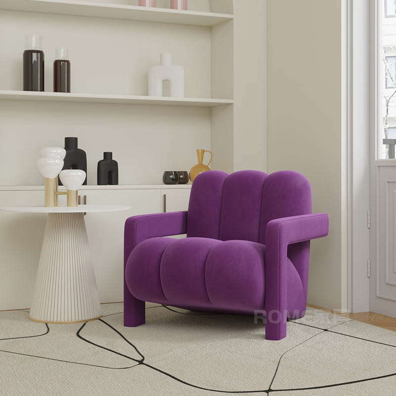 Nordic Light Luxury Single Leisure Chair Designer Lazy Cashmere Bedroom ...