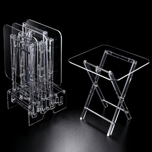 中东亚克力透明茶几畅销沙特印花桌子有机玻璃折叠桌5件套-阿里巴巴