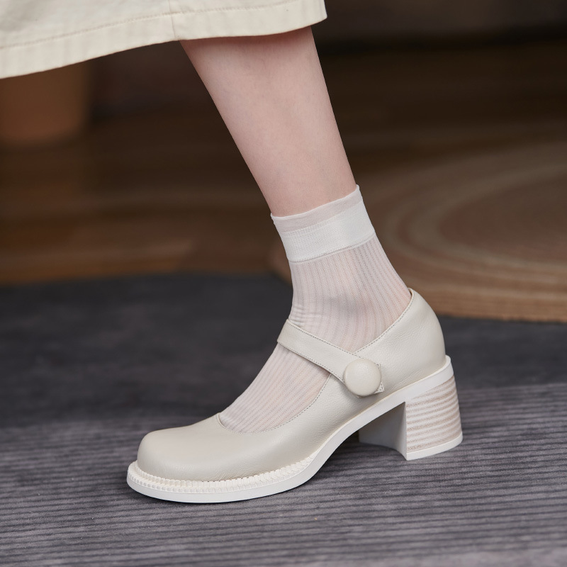 Chiko Christabel Square Toe Block Heels Pumps