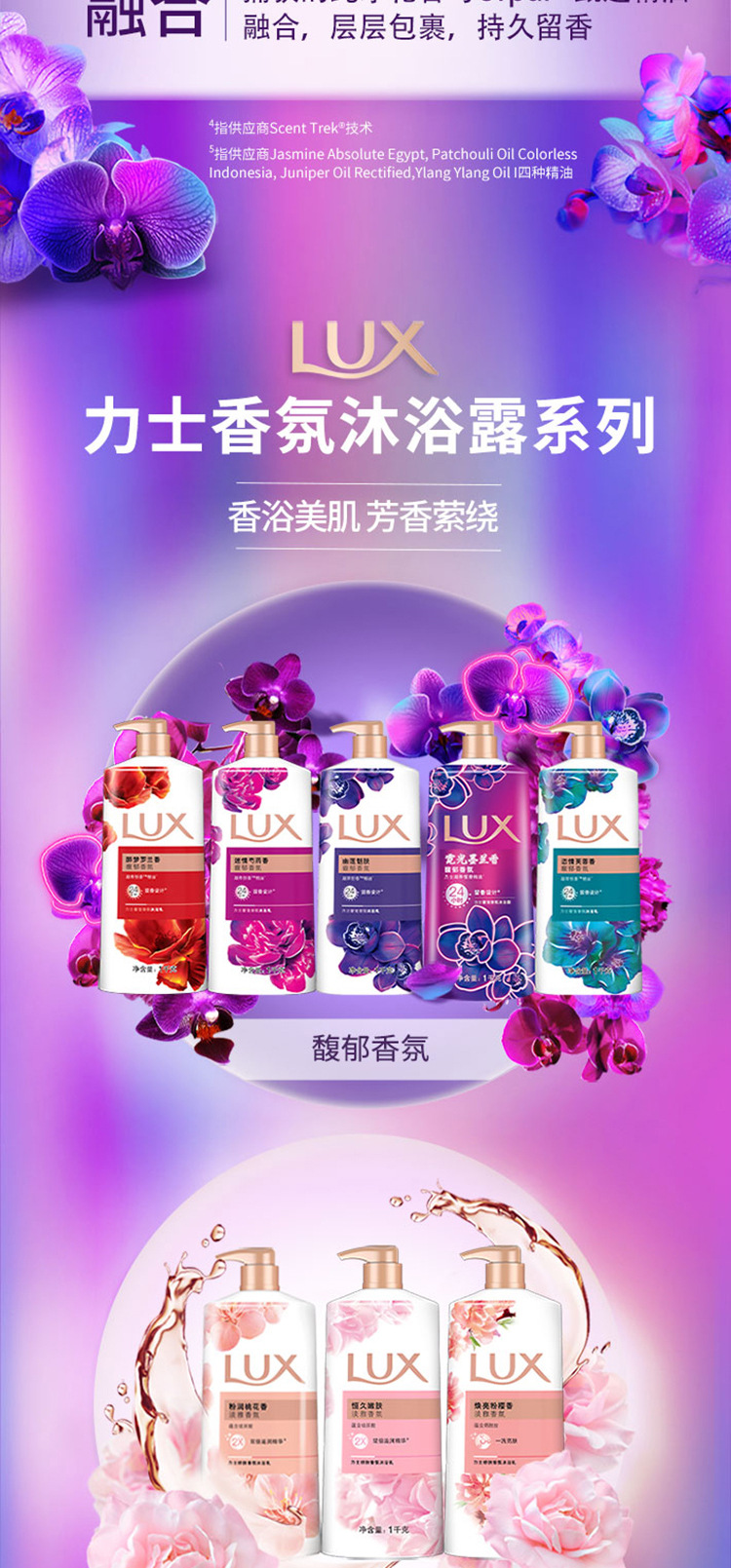 Lux力士沐浴露1kg幽莲魅肤恒久嫩肤霓光墨兰清洁滋润留香商超批发-阿里巴巴