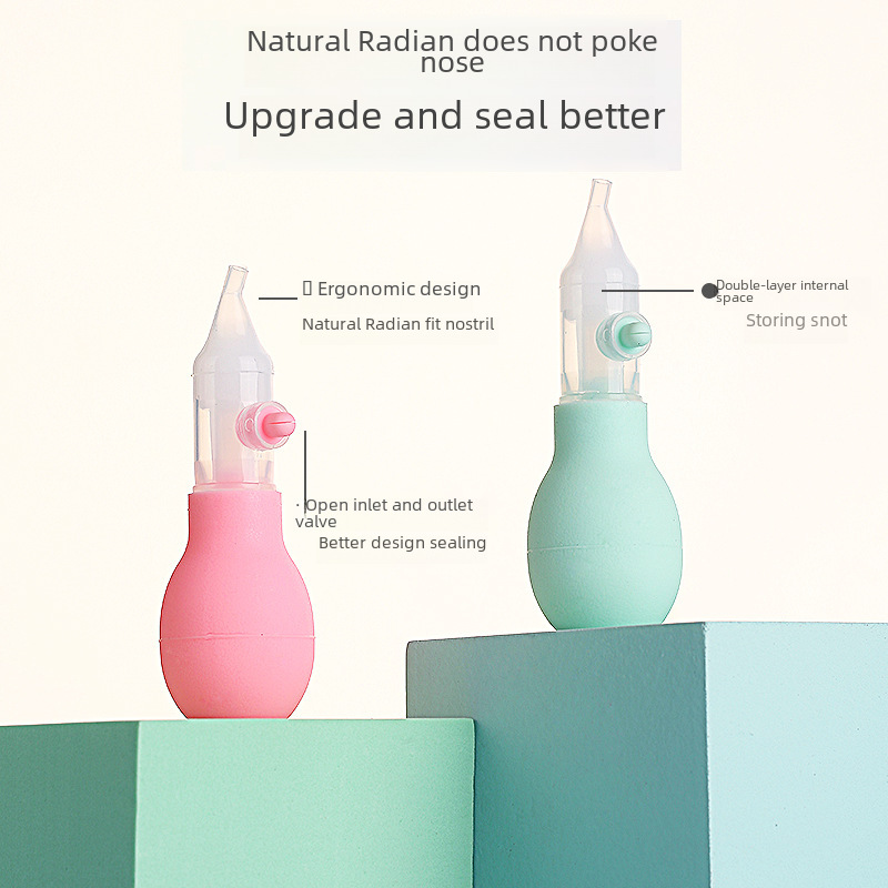 Baby nasal aspirator solid silicone pump type anti-backflow upgraded ...