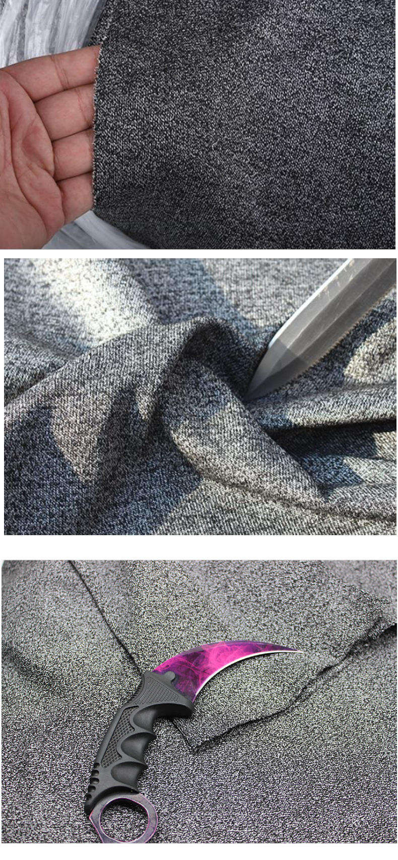 UHMWPE黑色超高分子量聚乙烯240g面料高强耐磨防割布高强大力马布-阿里巴巴