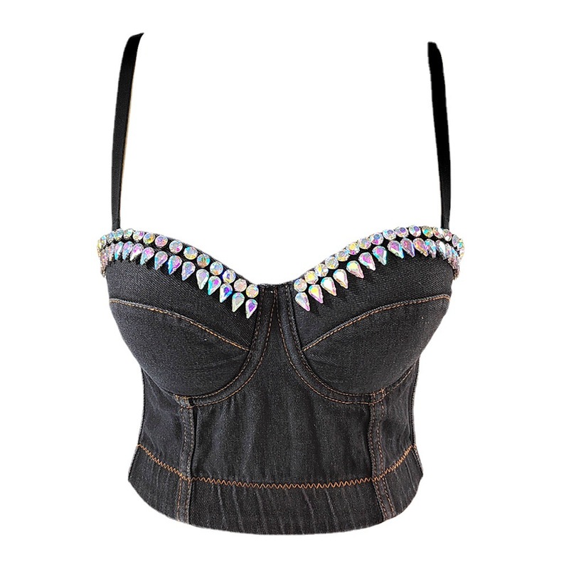 Singer Nightclub bar hot dance Jazz dance short sexy bra tops for Women ...