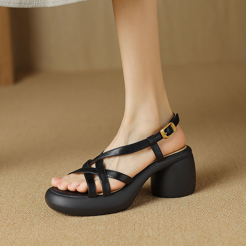 CHIKO Mercy Open Toe Block Heels Platforms Sandals