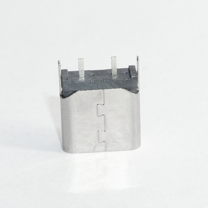 TYPE-C2P直插简易母座type-c母座 typec立式2P母座180度直插-阿里巴巴