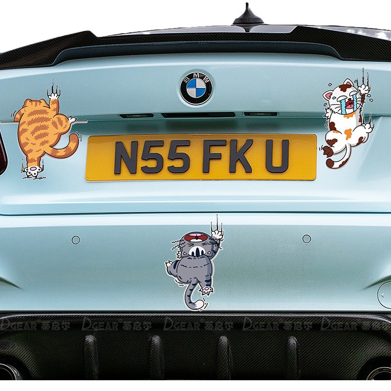 Cat Scratch Personality Funny Pet Cat Car Sticker Car Body Scratch ...