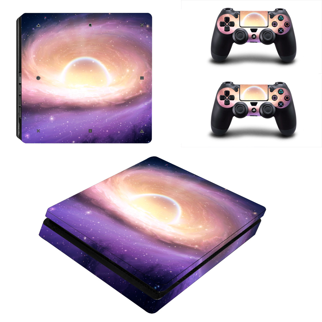 PS4 Slim中性款贴游戏图案彩贴 游戏机贴纸防水反复粘贴不留残胶-阿里巴巴