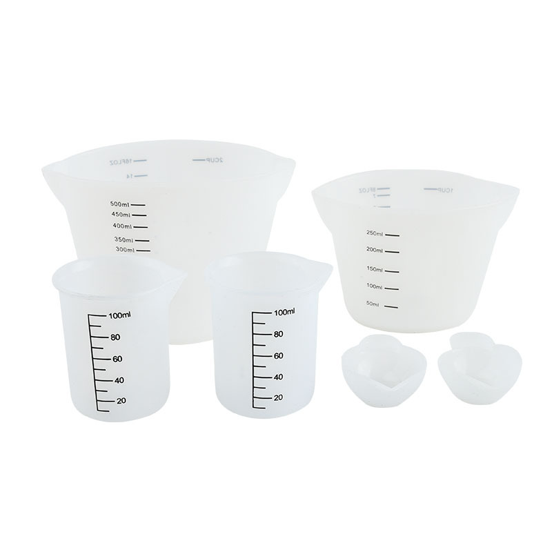 Multi specification DIY making tool silicone measuring cup 6-Piece set ...